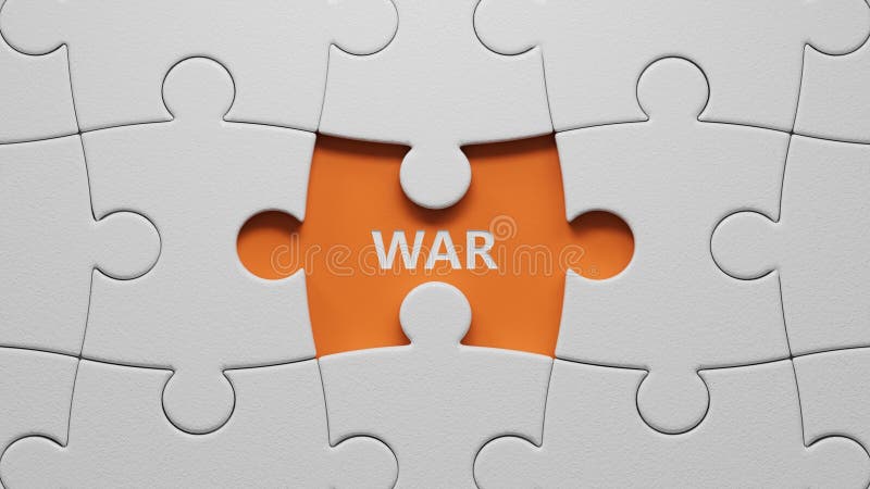 War. Puzzle Pieces Form the Word War. Concept of War and Special ...
