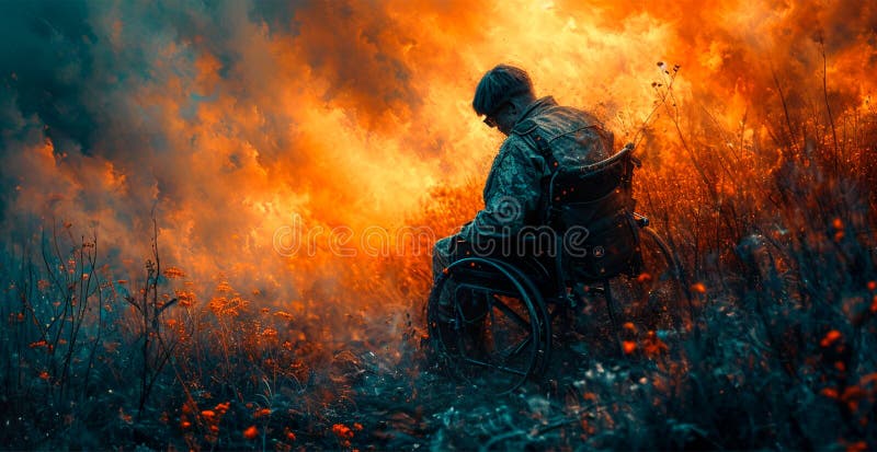 War, Wounded Soldiers, Disabled Male Soldier - AI Generated Image Stock ...