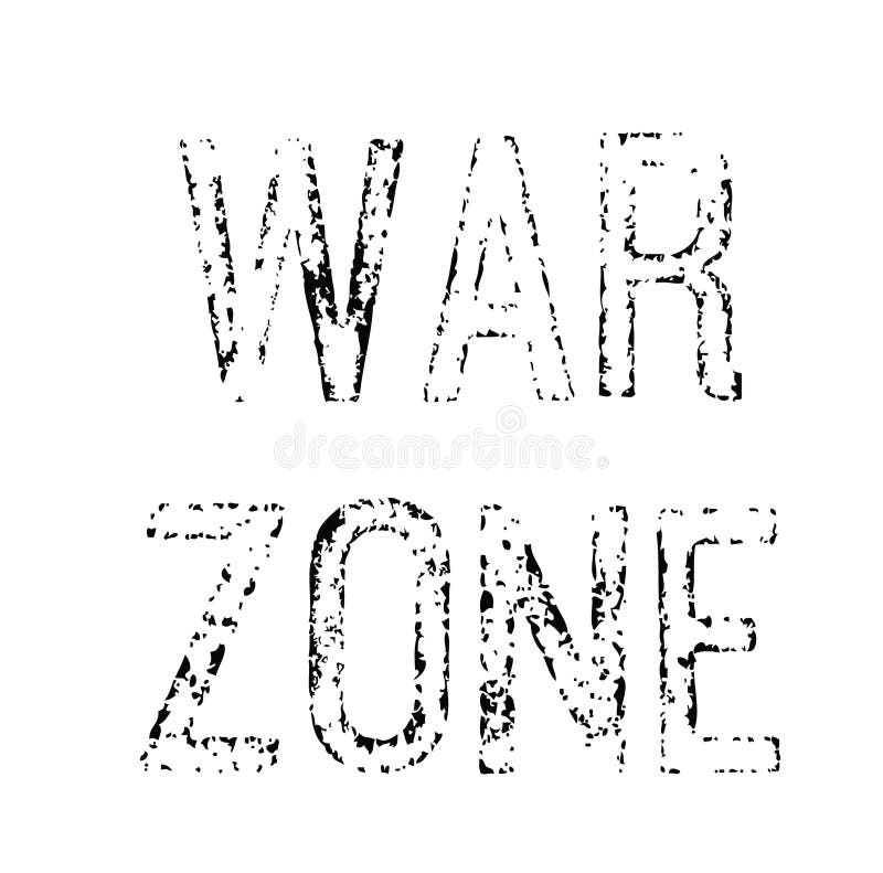 War zone rubber stamp stock vector. Illustration of conflict - 125391448