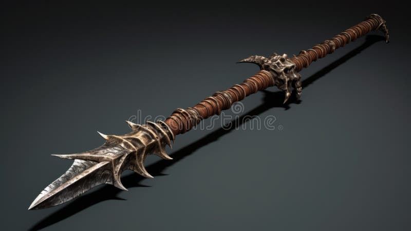 Powerful 3d Sword with Spikes - Realistic and Naturalistic Texture ...