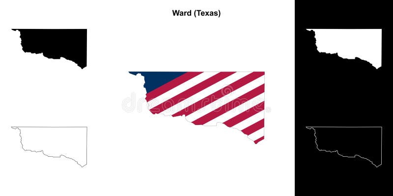Ward outline map stock illustration. Illustration of contour - 324149024