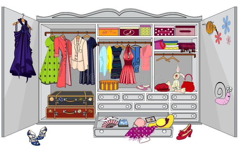 Cartoon Open Wardrobe Stock Illustrations – 816 Cartoon Open Wardrobe ...
