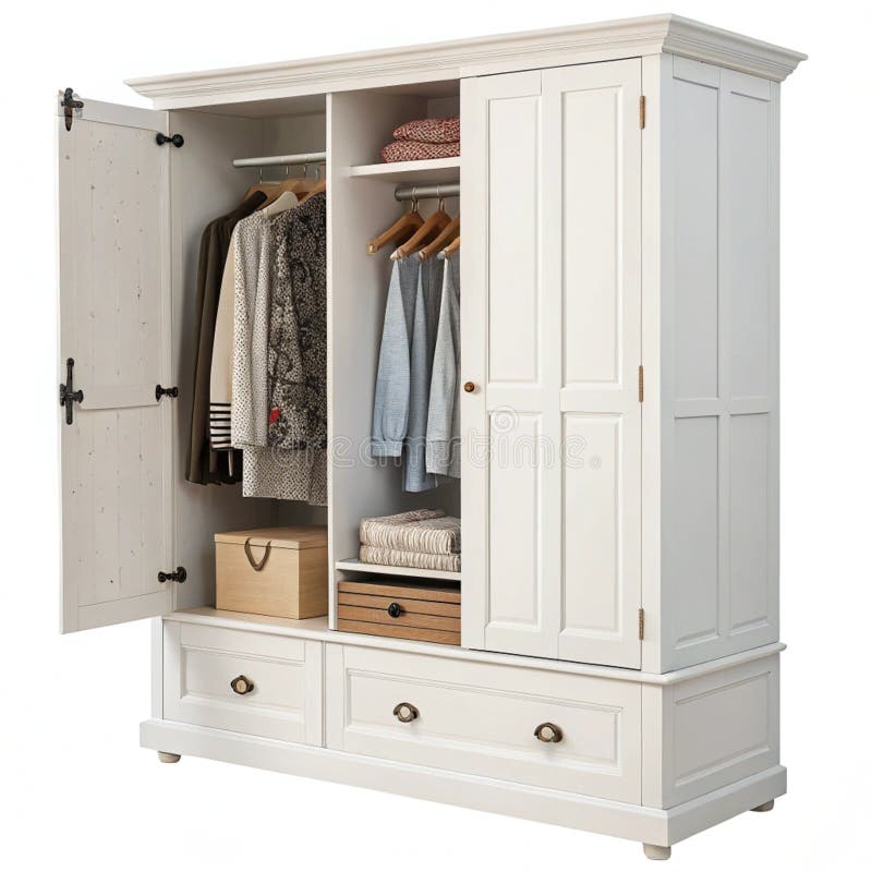 Wardrobe Cabinet Isolated on Transparent Background Stock Illustration ...