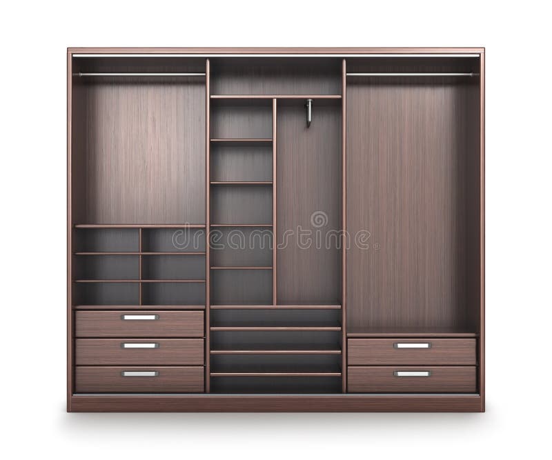 Closet Compartment. Wardrobe Stock Photo - Image of shirt, cupboard ...