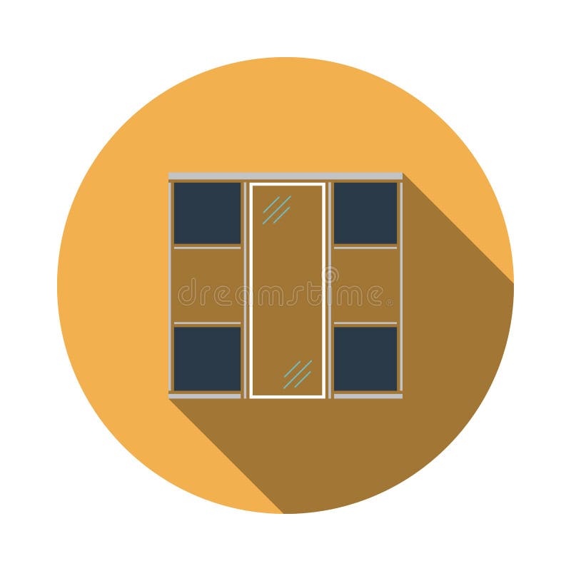 Wardrobe Closet Icon stock vector. Illustration of door - 146446342