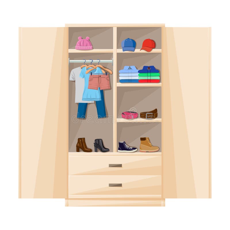 Cartoon Open Wardrobe Stock Illustrations – 647 Cartoon Open Wardrobe ...