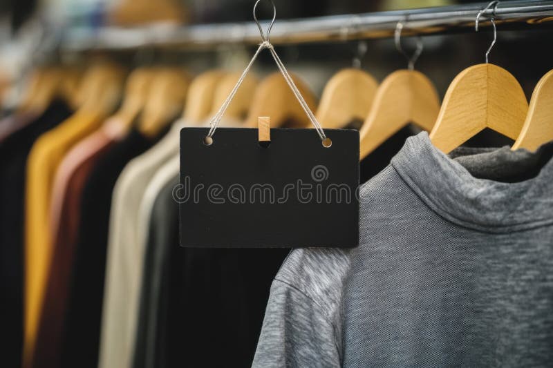 Wardrobe Display with Blank Sign Stock Illustration - Illustration of ...