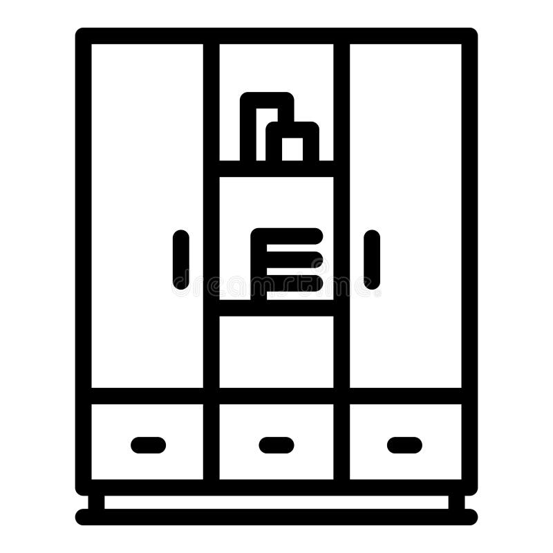 Wardrobe Dressing Room Icon, Outline Style Stock Vector - Illustration ...