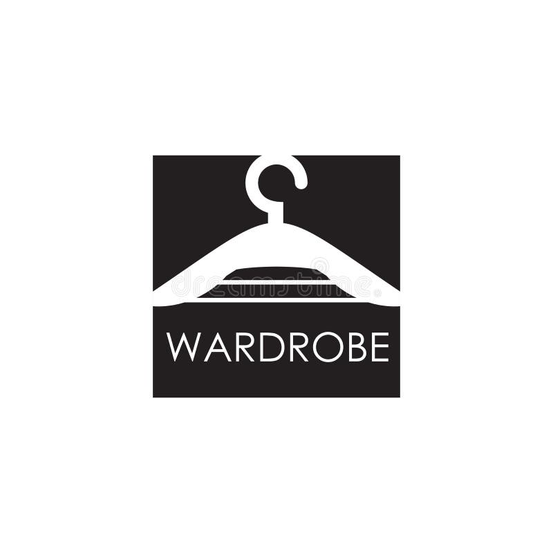 Wardrobe or Fashion Logo Design with Using Hanger Icon Stock Vector ...