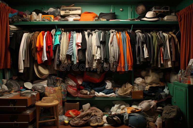 Wardrobe Full of Different Clothes Stock Photo - Image of business ...