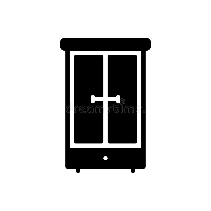 Black Solid Icon for Wardrobe, Furniture and Cupboard Stock Vector ...