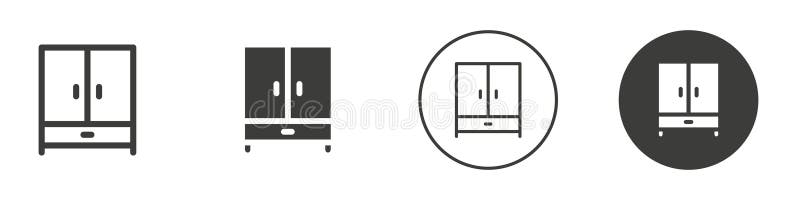 Wardrobe Icon Simple Outline Vector Logo Stock Illustration ...