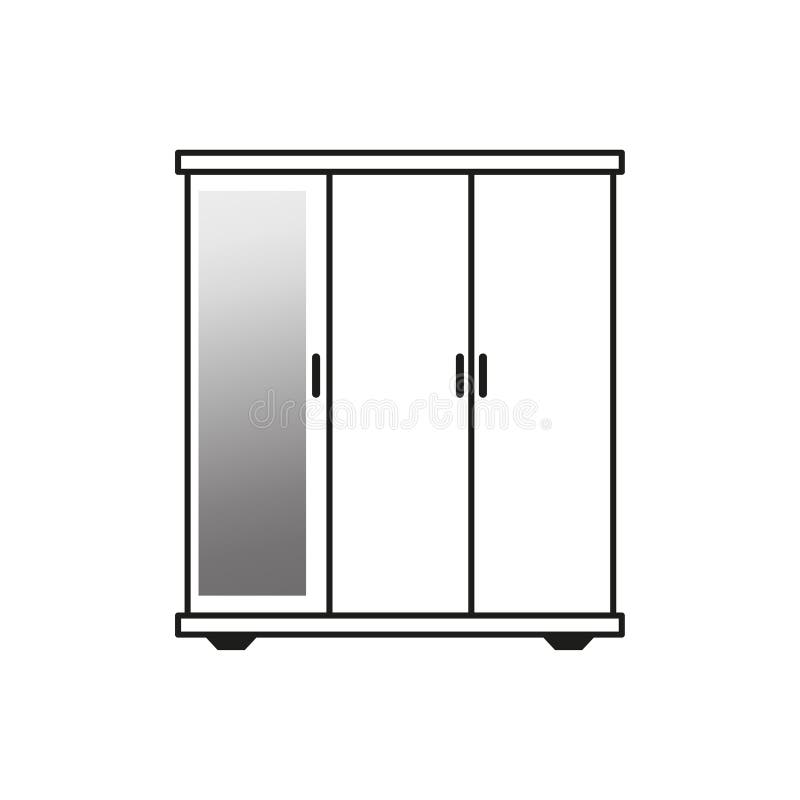 Wardrobe Icon. Vector Illustration. EPS 10 Stock Vector - Illustration ...