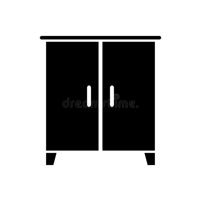 Wardrobe Icon Vector on Trendy Design Stock Vector - Illustration of ...