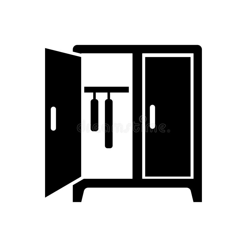 Wardrobe Icon Vector on Trendy Design Stock Vector - Illustration of ...