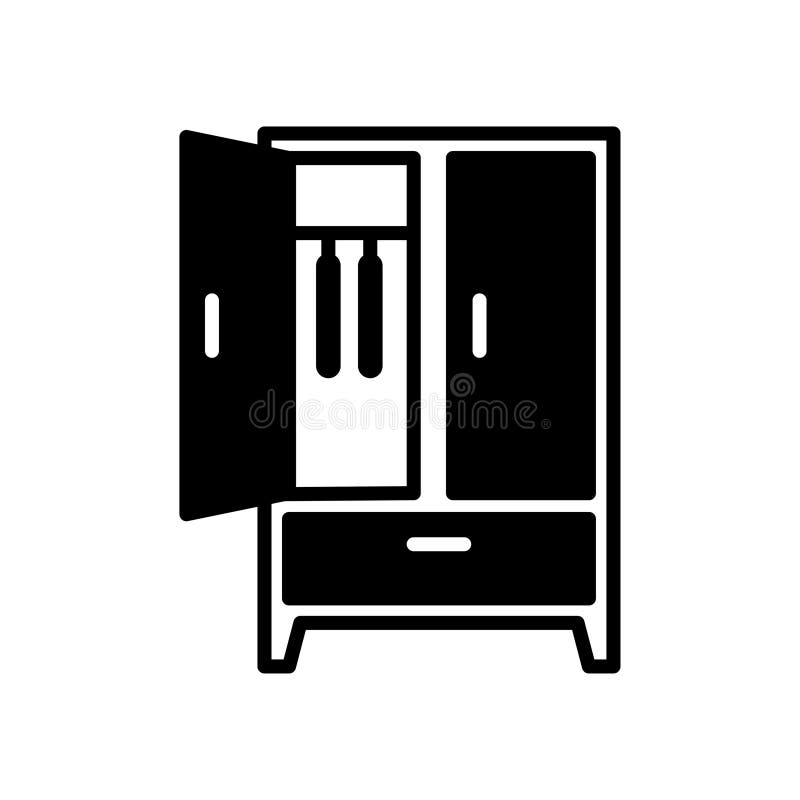 Wardrobe Icon Vector on Trendy Design Stock Vector - Illustration of ...