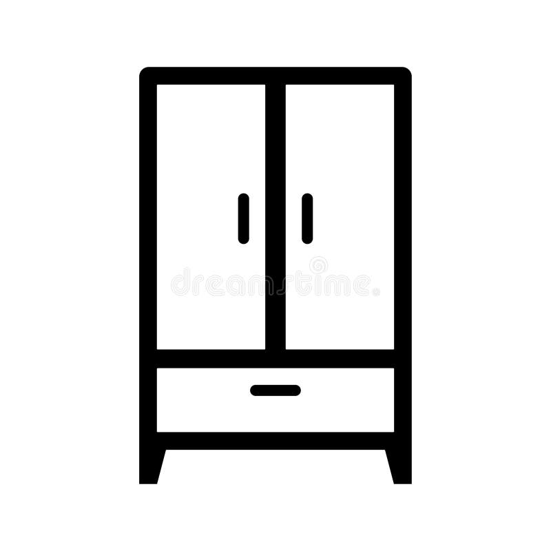 Wardrobe Icon Vector on Trendy Design Stock Vector - Illustration of ...