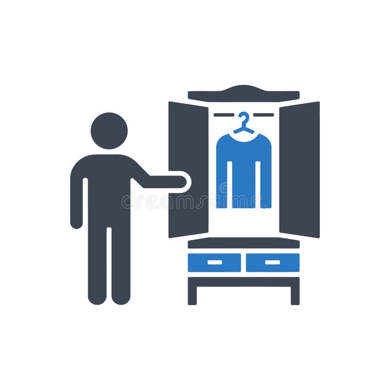 Wardrobe Icon stock vector. Illustration of symbol, outfit - 361728391