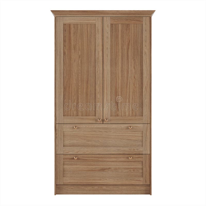 Wardrobe Isolated on White Background. Stock Illustration ...