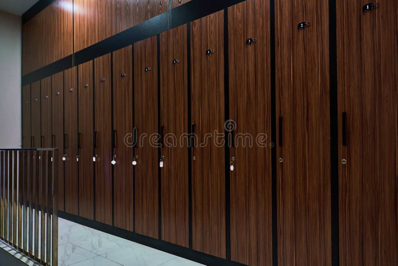 Wardrobe, Lockers for Clothes in the Sauna or Gym Stock Photo - Image ...
