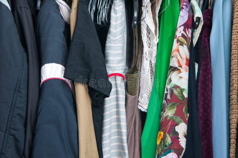 Wardrobe stock image. Image of dress, clothing, jacket - 56410825
