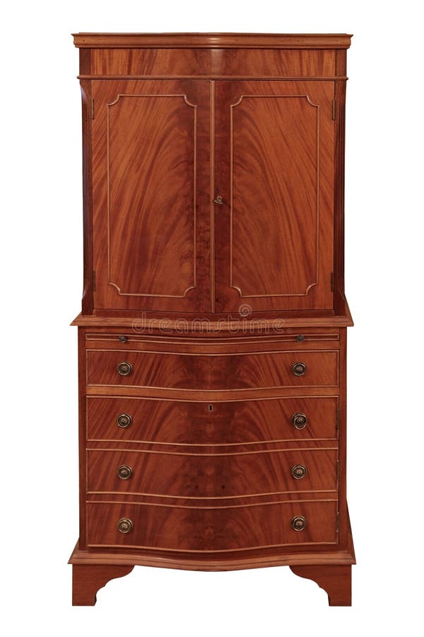 Old bureau bookcase stock image. Image of storage, bookshelf - 156301961