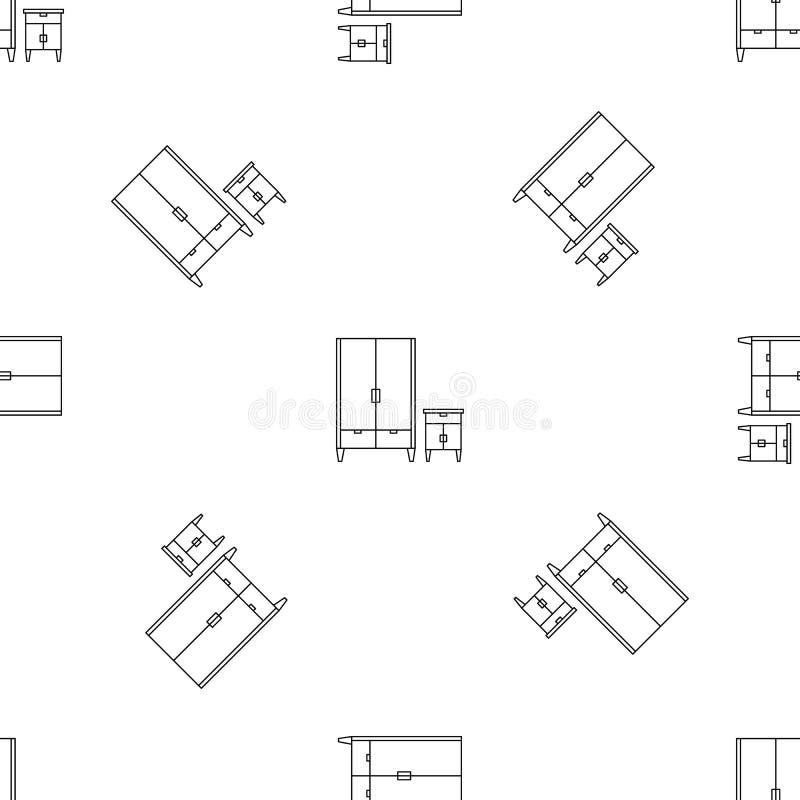 Wardrobe Pattern Seamless Vector Stock Vector - Illustration of pattern ...