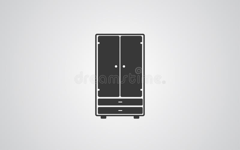 Wardrobe Vector Icon Sign Symbol Stock Vector - Illustration of icon ...