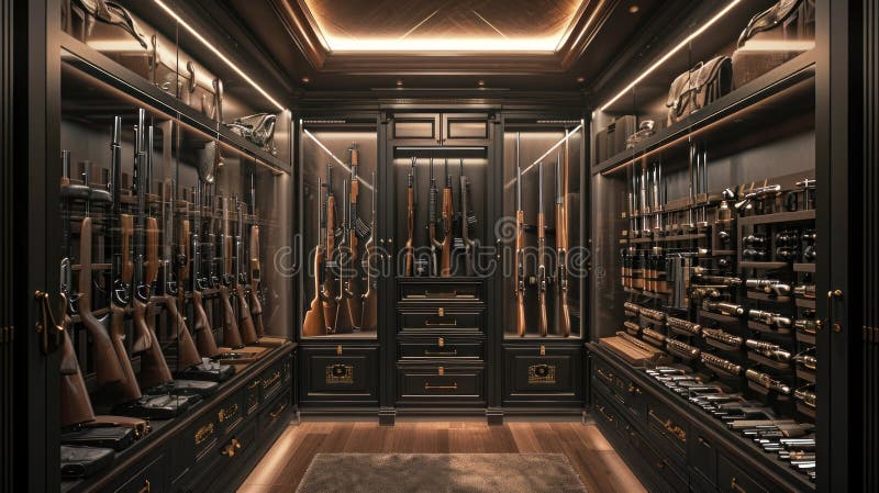 Wardrobe for Weapons. Safe Storage of Guns Stock Image - Image of rifle, safe: 313355527