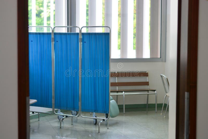 The booth to hide patients stock image. Image of emergency - 214331679