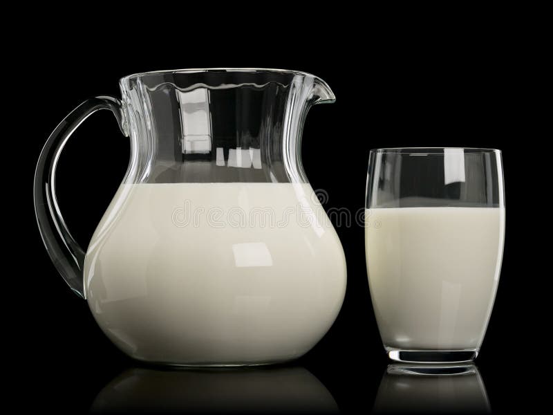 Ware from the Glass, Filled with Milk Stock Image - Image of isolated ...
