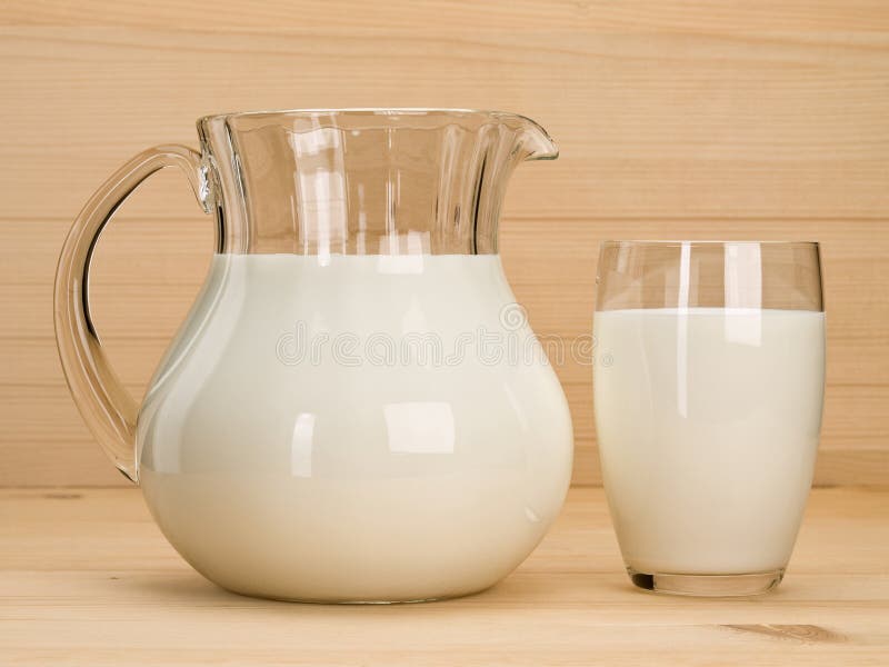 Ware from the Glass, Filled with Milk Stock Photo - Image of glass ...