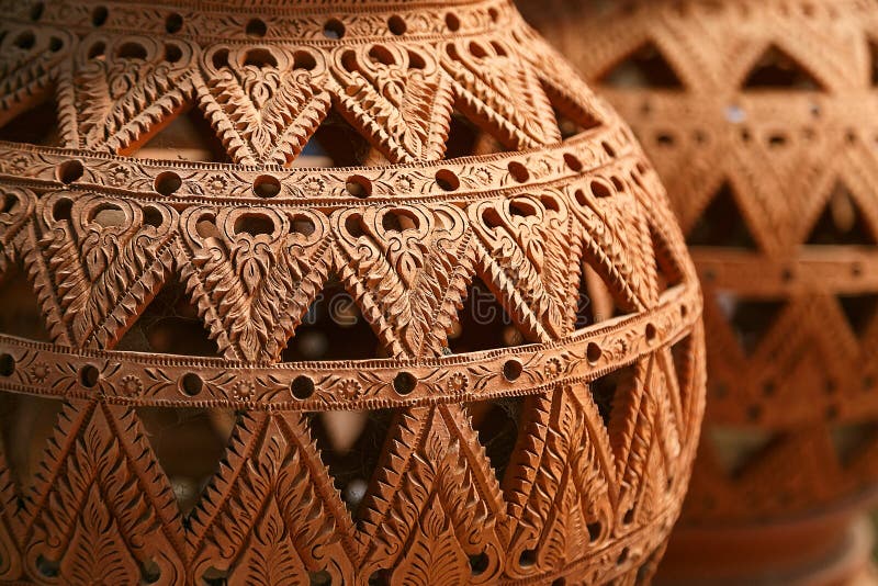 Ware Wiht Art Design Thailand Stock Photo - Image of baked, shelf: 72367228