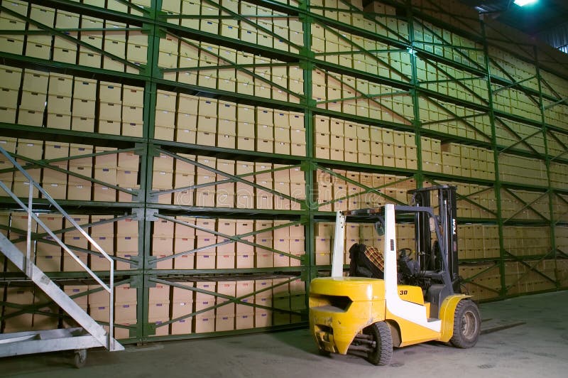 Warehouse. stock image. Image of operator, rigging, industrial - 1537843