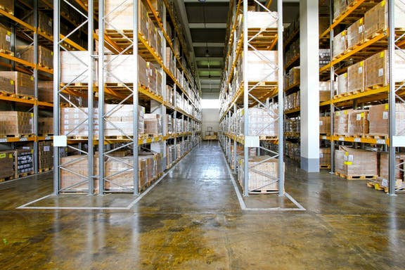 Warehouse stock photo. Image of rack, crate, logistic - 18587100