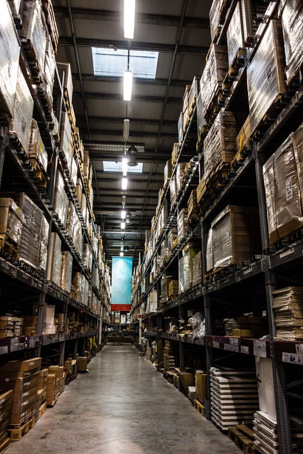 Warehouse stock photo. Image of industry, factory, inside - 37210826