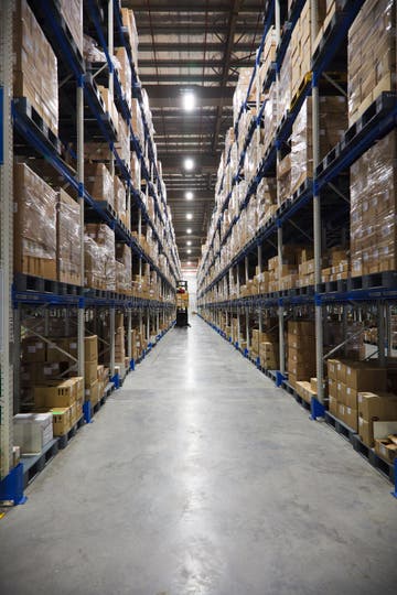 Warehouse aisle stock photo. Image of rack, aisle, depot - 16413356