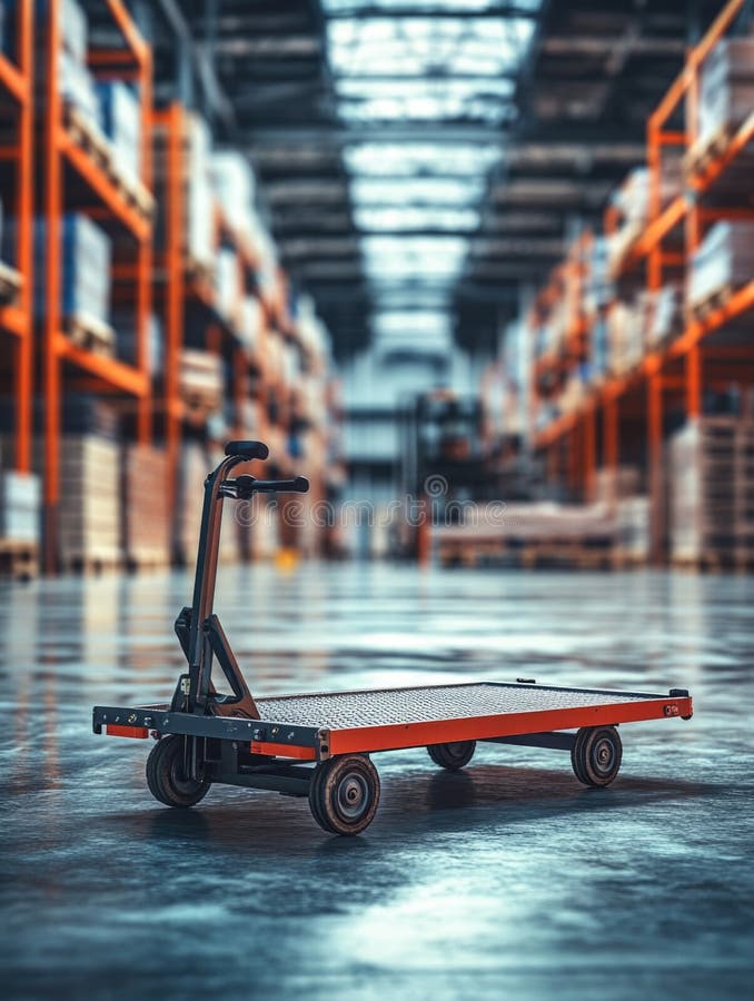 Warehouse with Automated Material Handling Equipment Stock Image ...