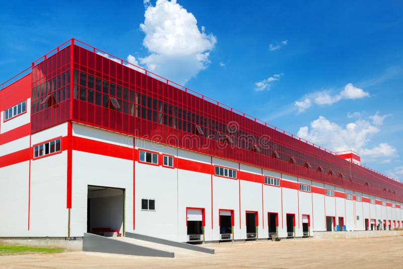 Modern warehouse stock image. Image of exterior, logistics - 18426631