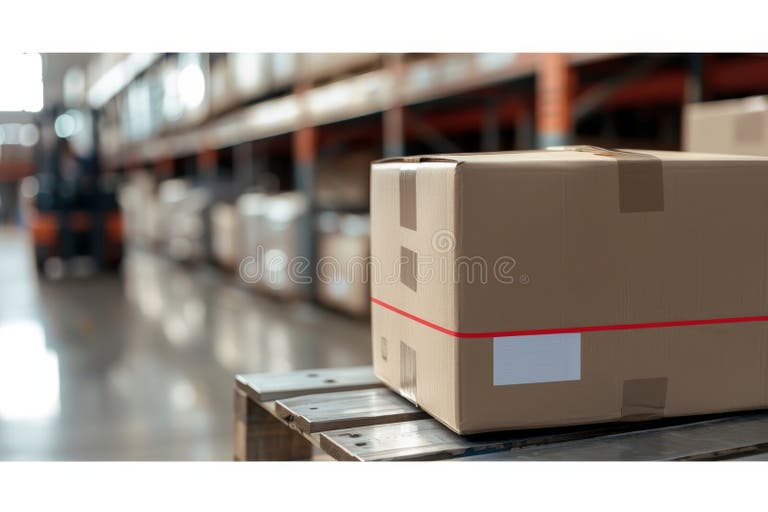 Warehouse. Box in the Warehouse. Concept on the Theme of a Delivery ...