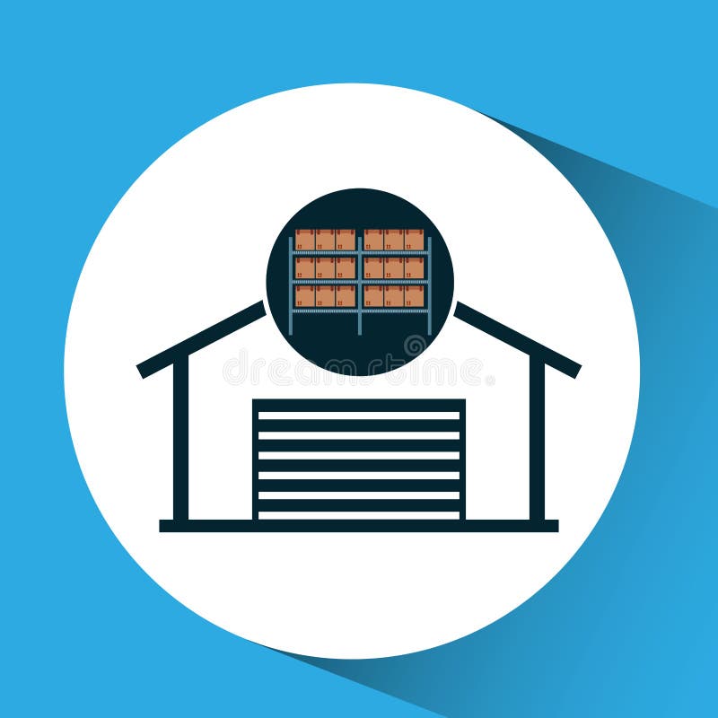 Warehouse Boxes Concept Icon Stock Vector - Illustration of package ...