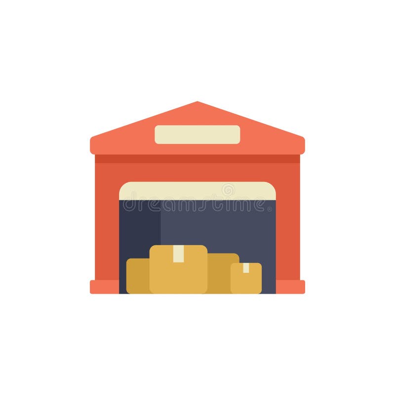 Warehouse Building Holding Packages Ready for Shipping Stock Vector ...