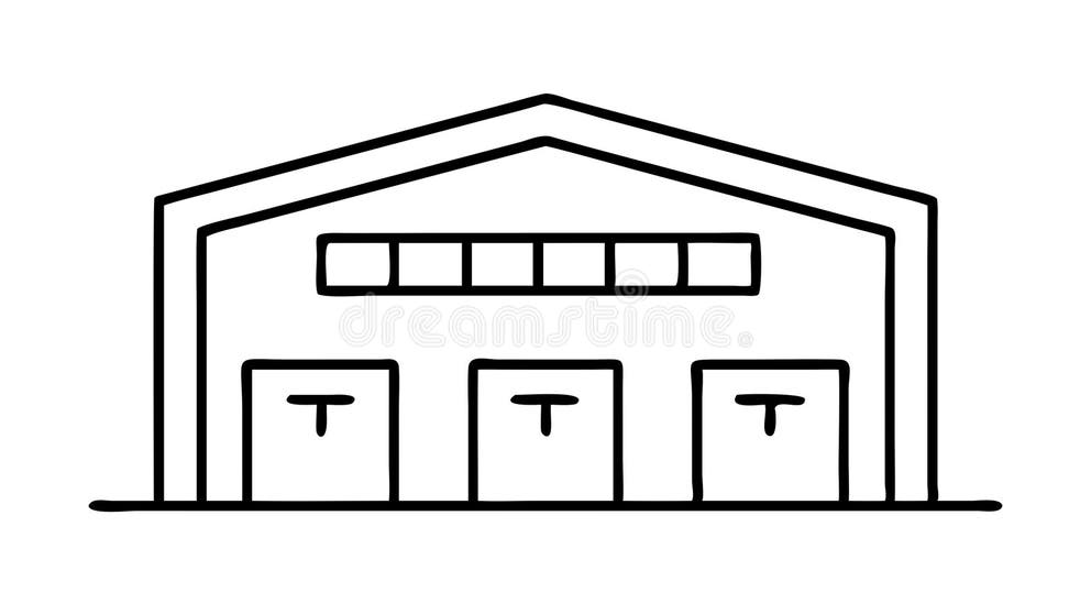 Warehouse Building Icon, Logistics, Storage, Distribution, Vector ...