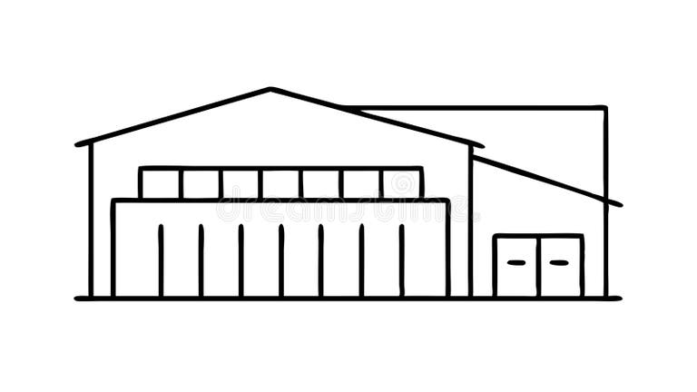 Warehouse Building Icon, Logistics Storage Symbol, Vector Design Generative AI Stock Vector ...