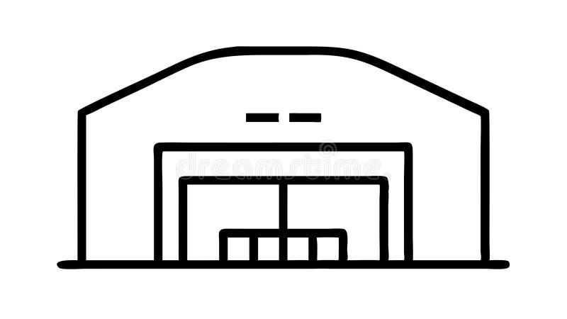 Warehouse Building Icon for Storage and Logistics, Vector Design ...