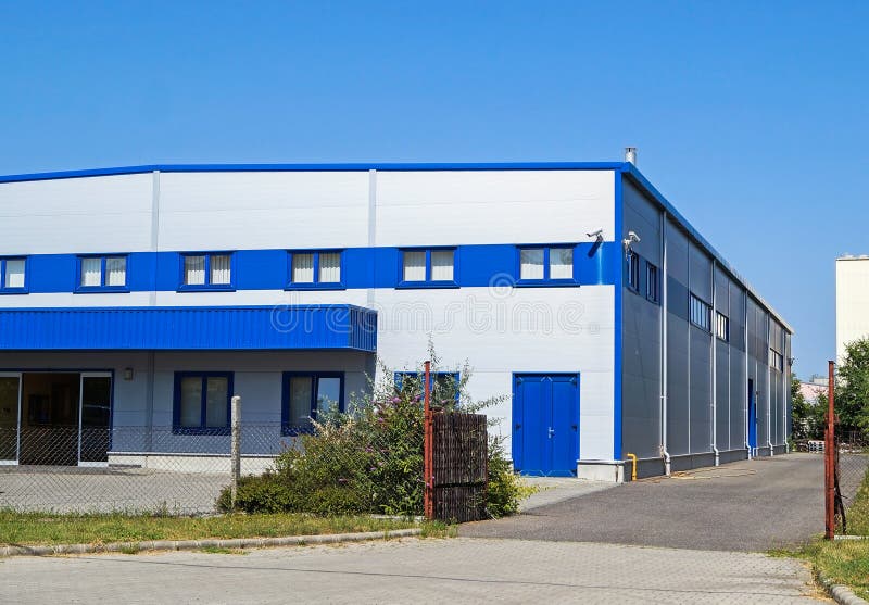 Warehouse building stock image. Image of blue, distribution - 61390009