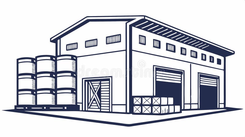 Warehouse Building, Industrial Storage Facility for Logistics Design ...