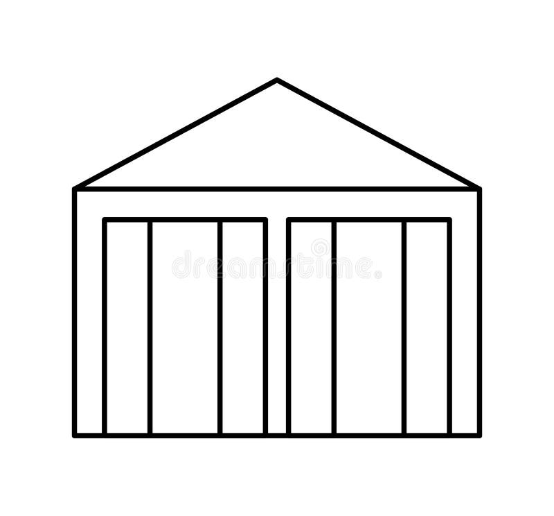 Warehouse Building Isolated Icon Stock Vector - Illustration of storage ...