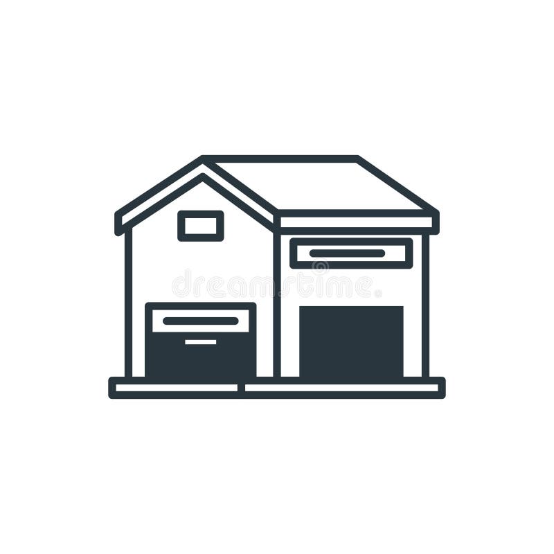 Warehouse Building Isolated Icon Stock Vector - Illustration of ...
