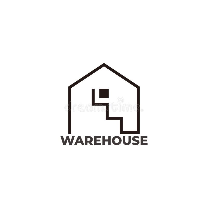 Warehouse Building Ladder Design Logo Vector Stock Vector ...